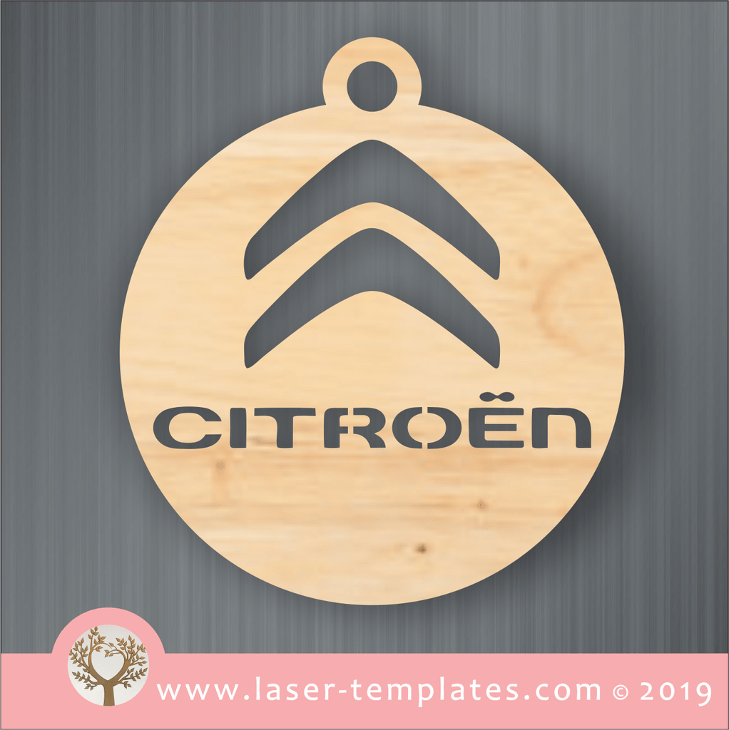 Laser cut template for Citroen Key Ring – Laser Ready Templates