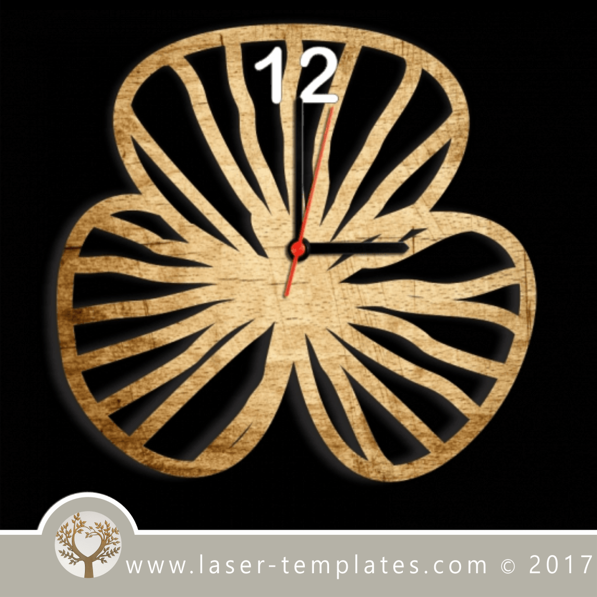 Laser cut wall clock / coaster templates, buy online now, free vector ...