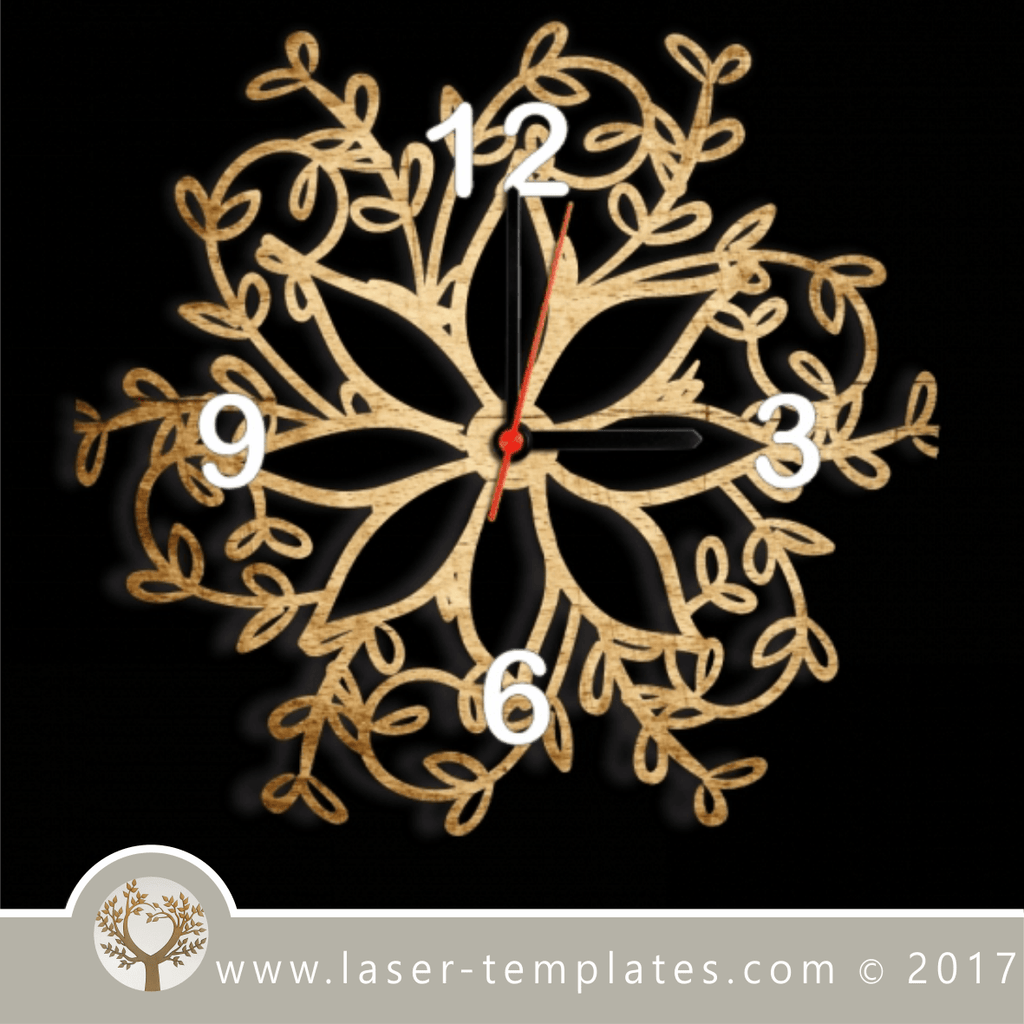 Laser cut wall clock / coaster templates, buy online now, free vector ...