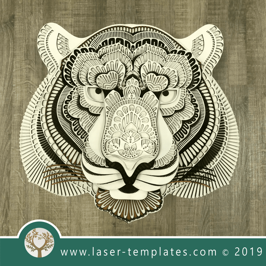 Laser Ready Colossal Tiger Wall Art Vector Cut Template – Laser Ready ...