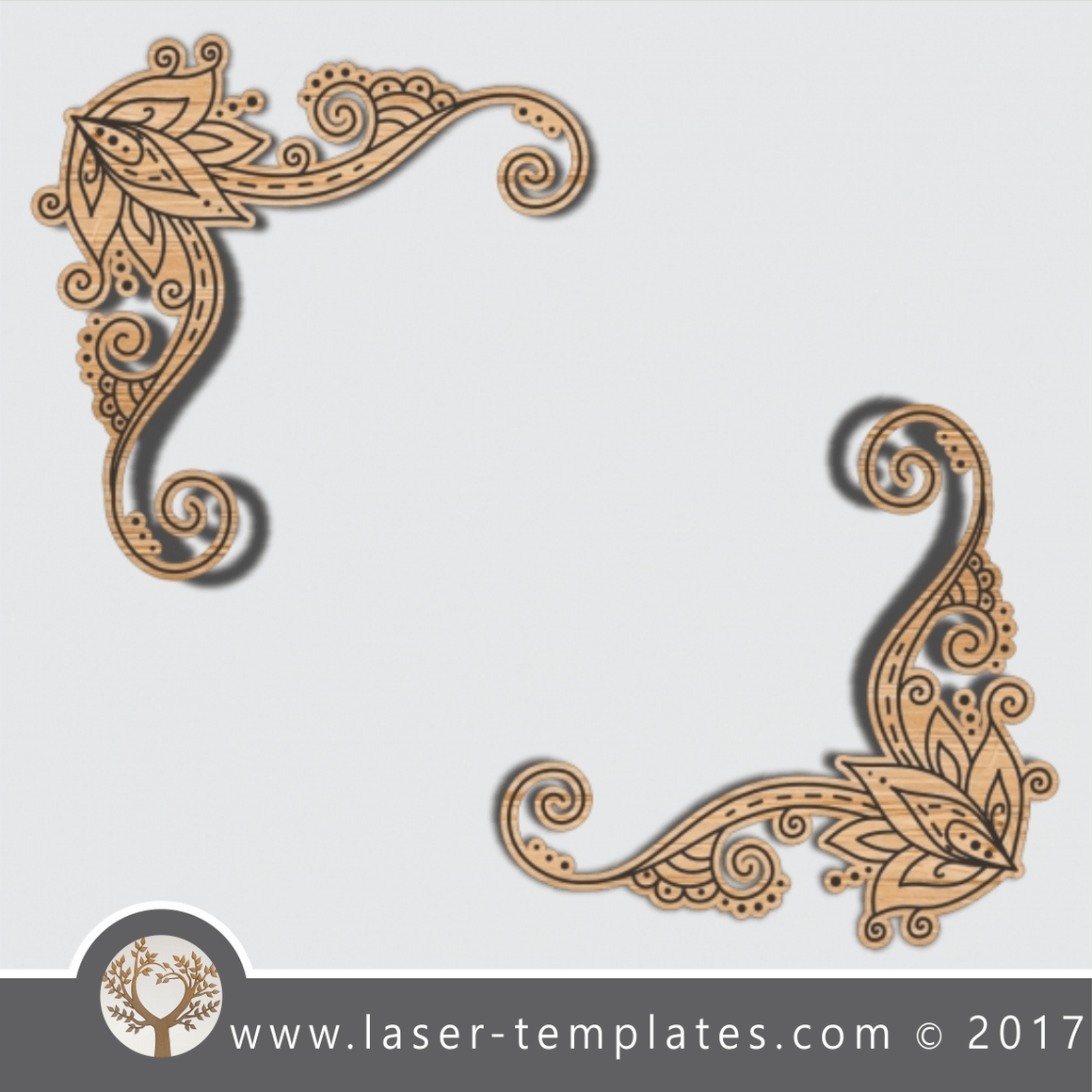 laser cut border corner template, online laser cut design store ...
