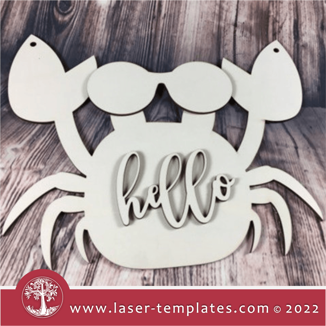 Crab Sign – Laser Ready Templates