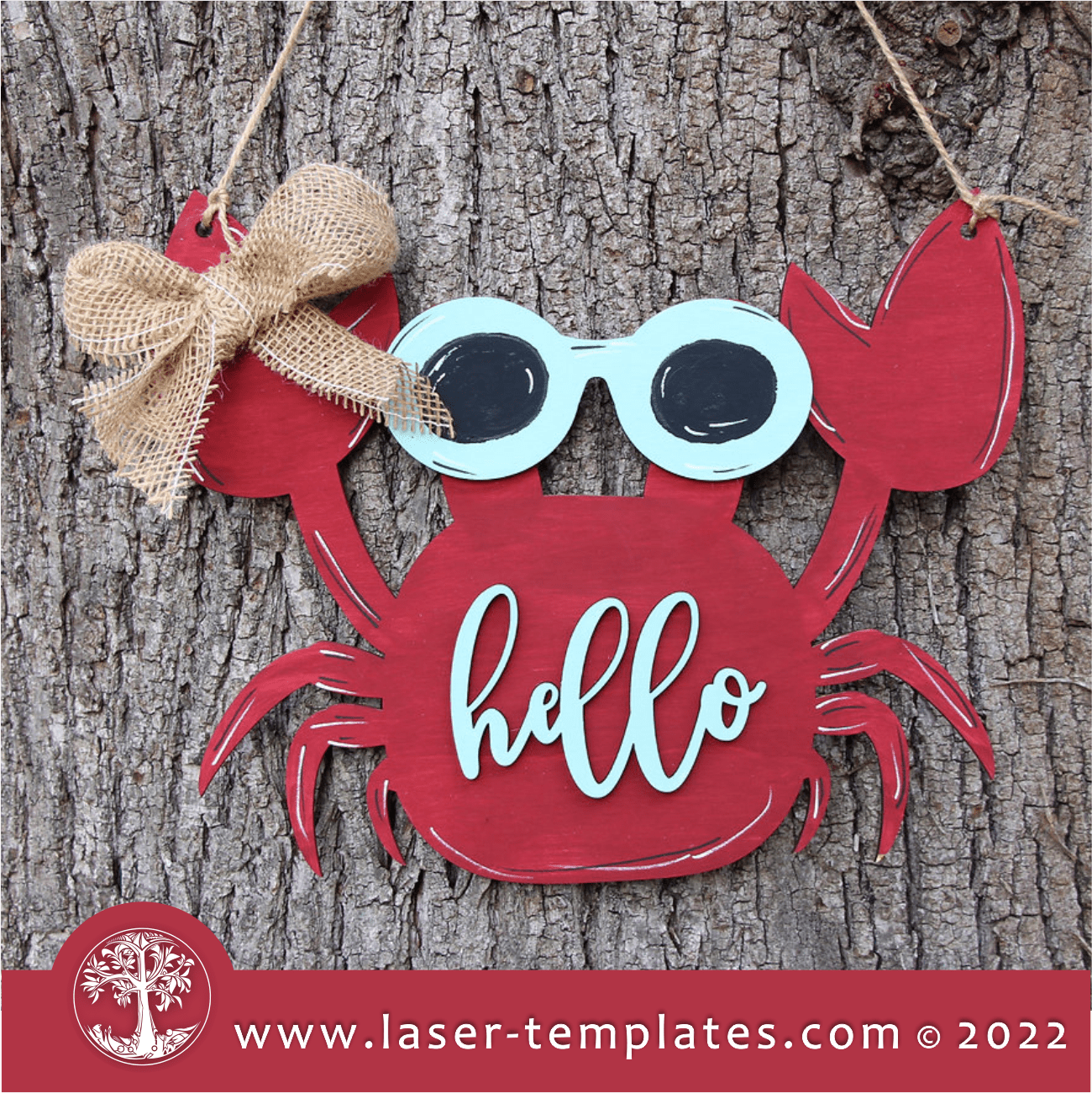 Crab Sign – Laser Ready Templates