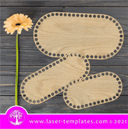 Laser cut template for Crochet Wooden Blank - Semi Rectangle x 3 ...