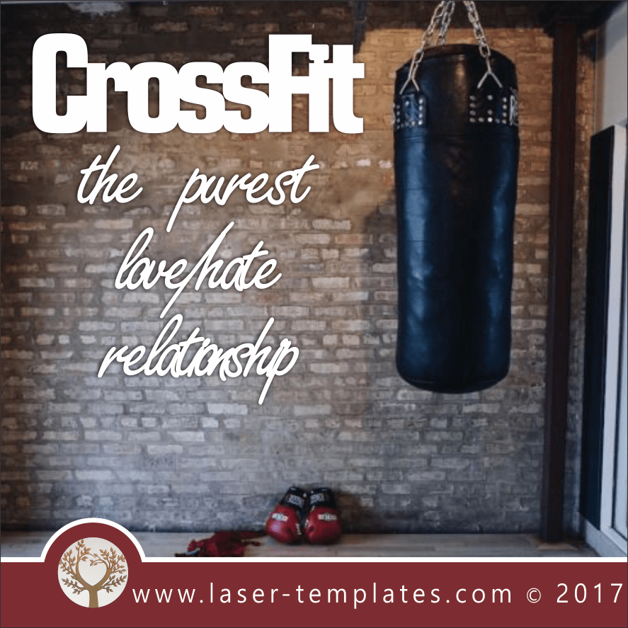 Laser Cut Crossfit Wall Quote Template, Download Vector Designs ...