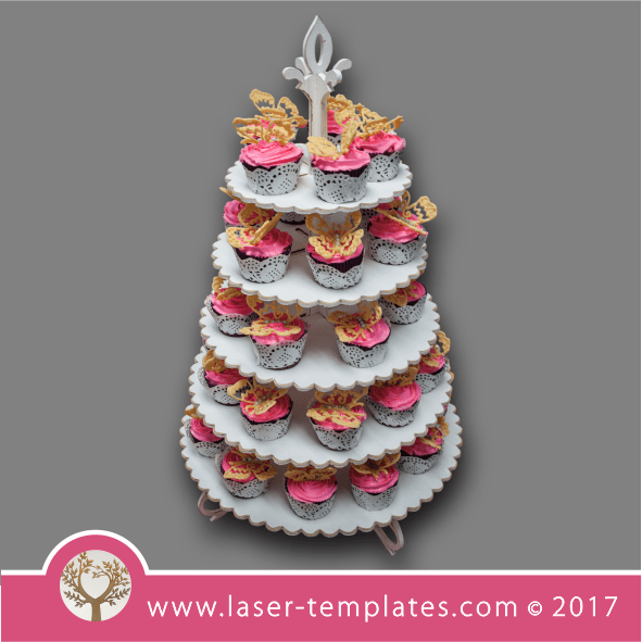 Cake Stand 5 Tier -Easy Assemble. Download template. – Laser Ready ...