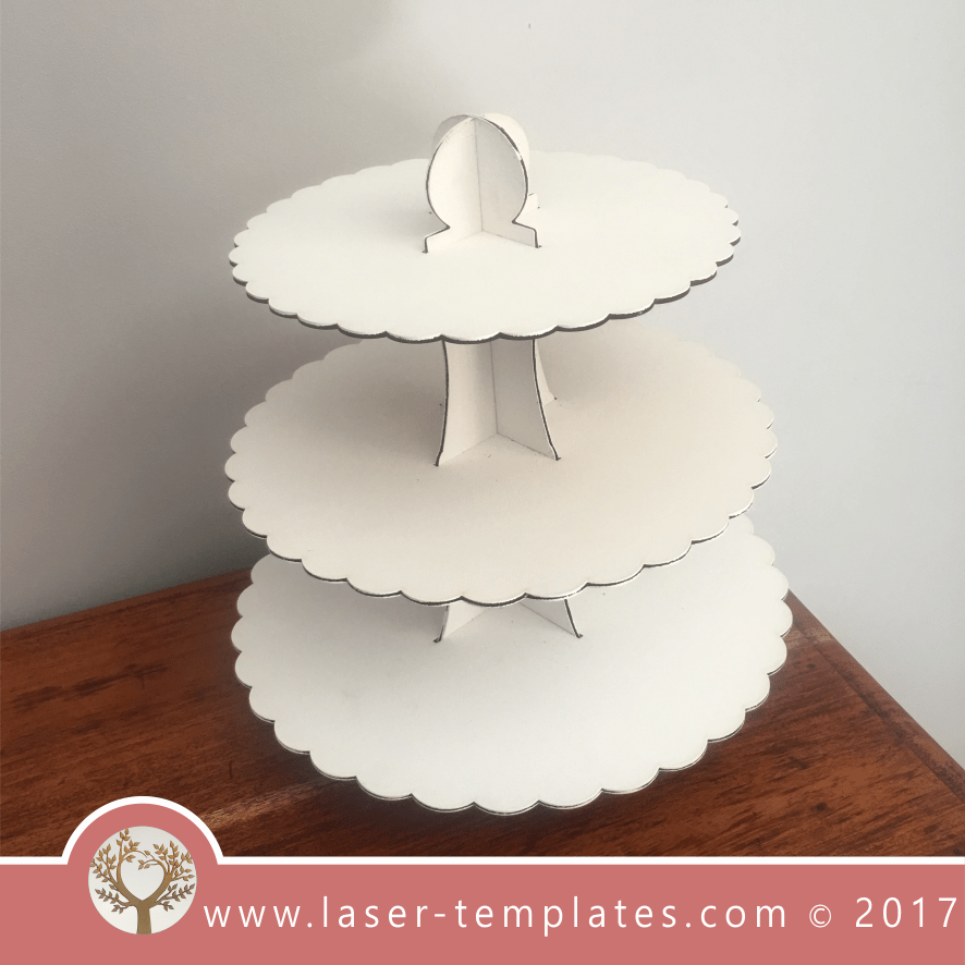 Cupcake Stand Laser cut template, Download Vector Design. – Laser Ready ...