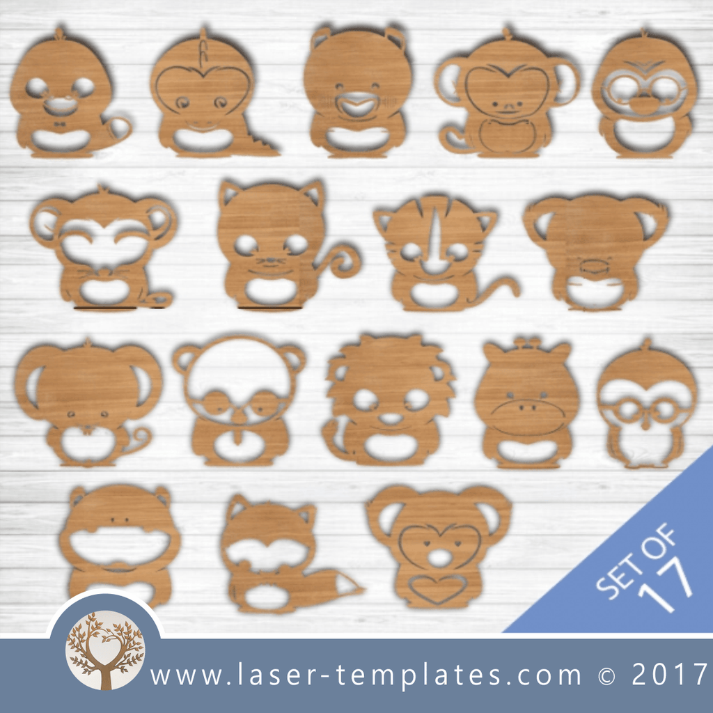 Fun animal template, design, pattern for laser cut. Vector files online ...