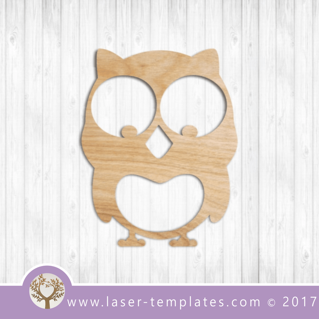 Cute Owl bird laser cut template. $1 ON SALE - Online store for laser ...