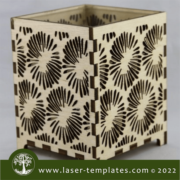 Daisies Flower Tealight Candle Holder – Laser Ready Templates