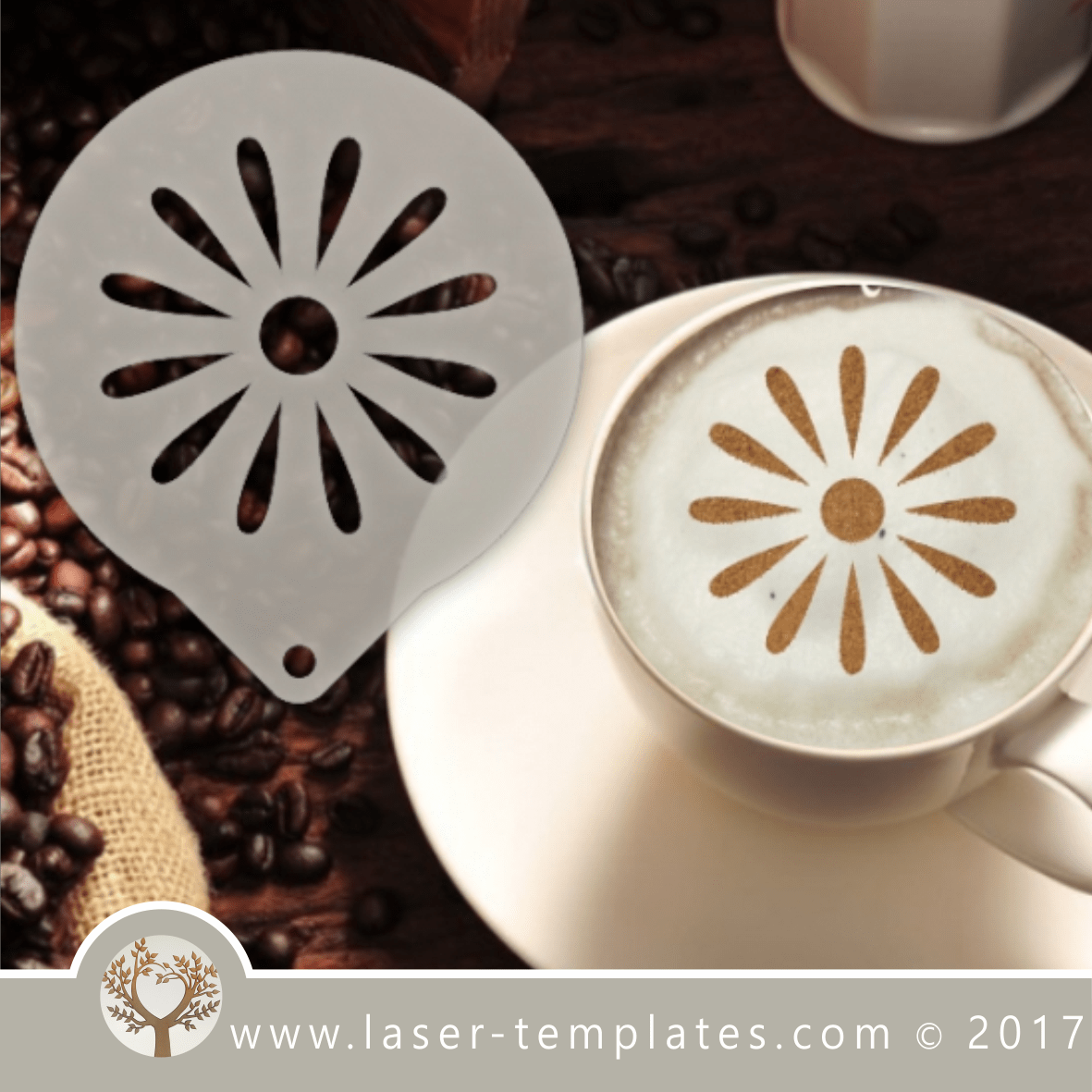 Daisy Flower STENCIL template. Laser cut stencils. Vector online store ...