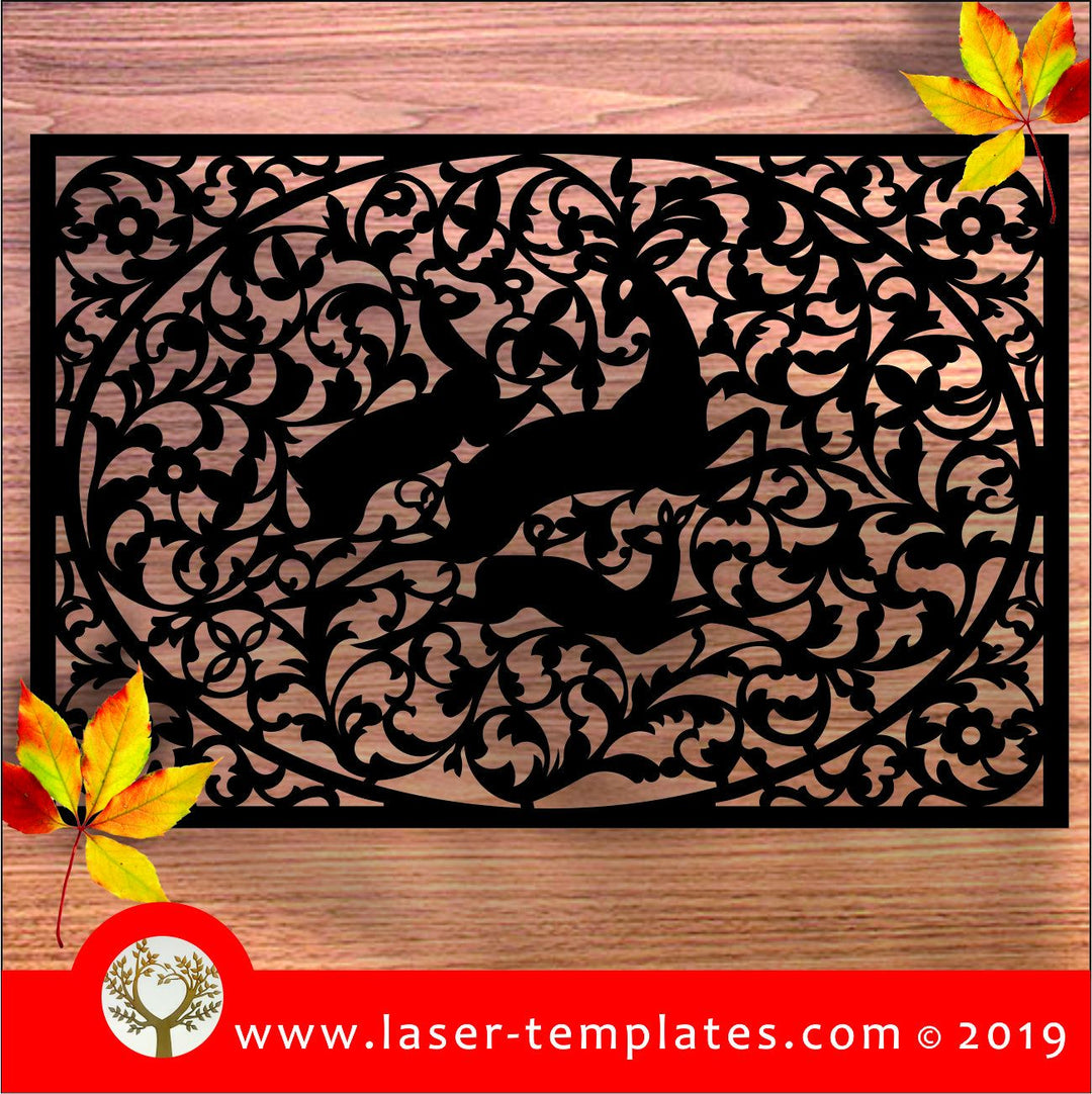 Laser cut template for Dear Pattern – Laser Ready Templates