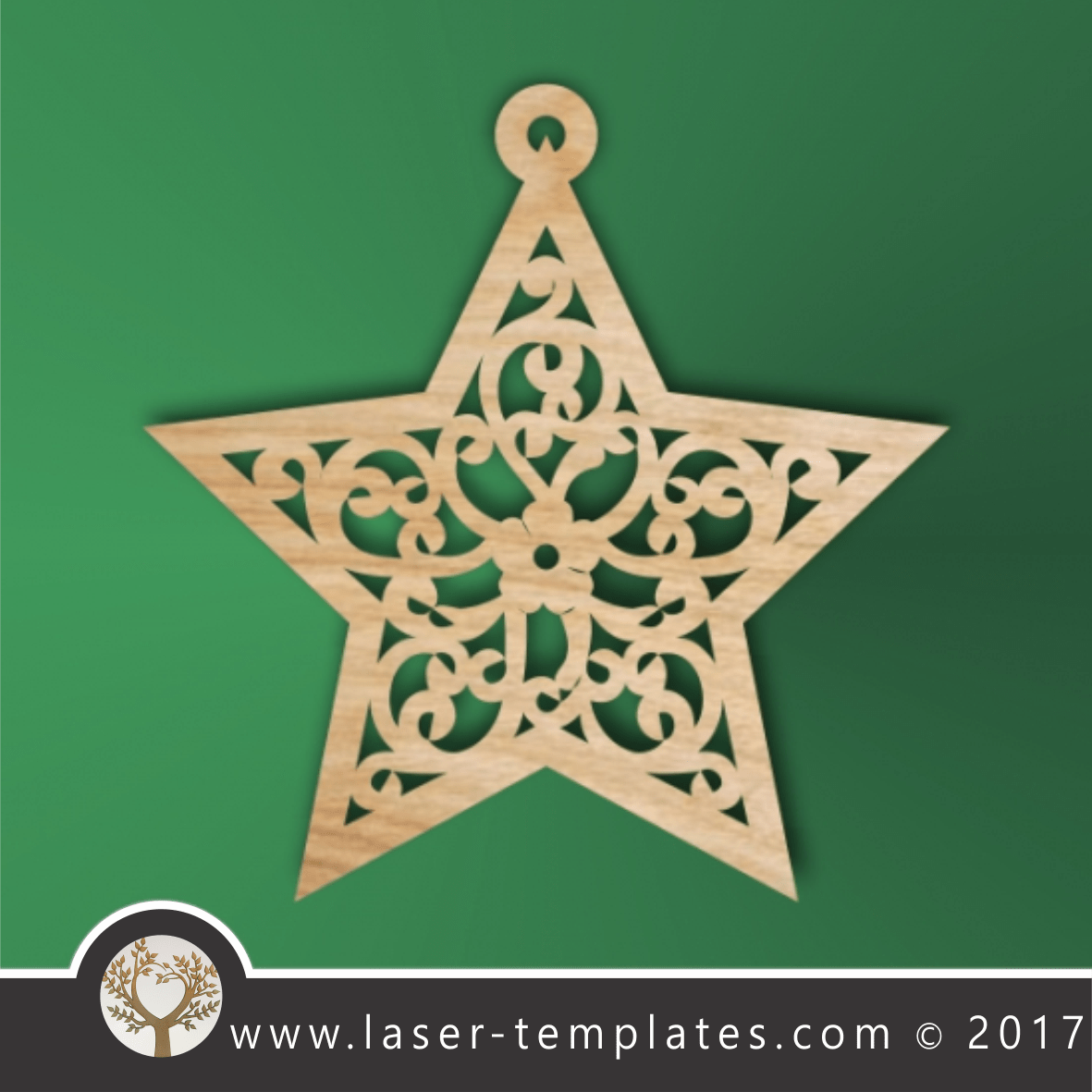 Decorative Star laser cut template, online design patten store – Laser ...