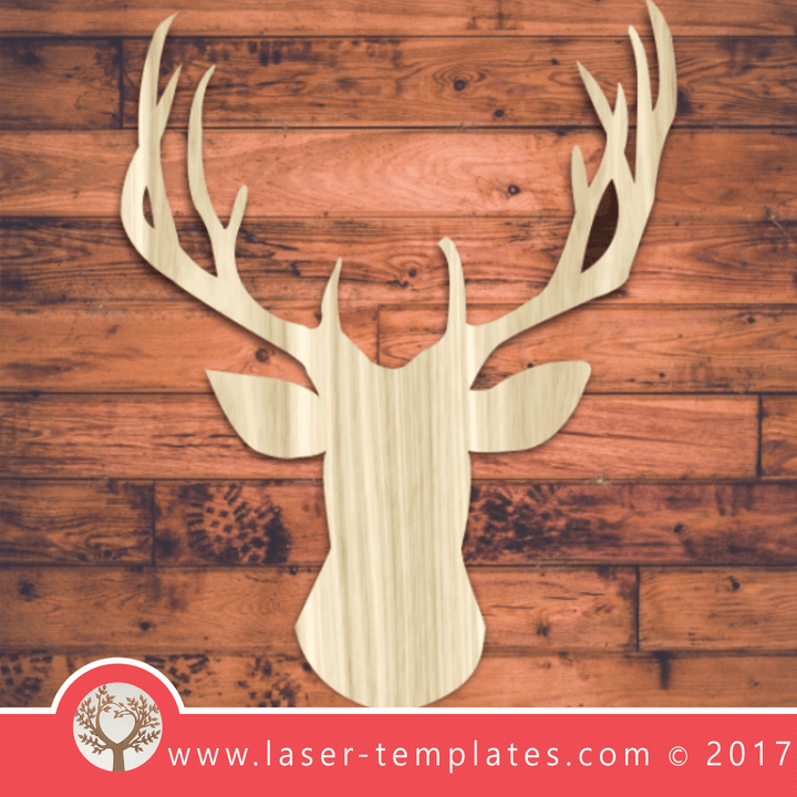 Deer head template for laser cutting. Vector online store. Free designs ...