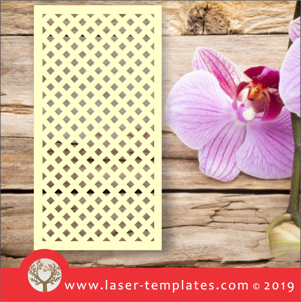 Laser cut template for Diamond Mesh Pattern Stencil – Laser Ready Templates