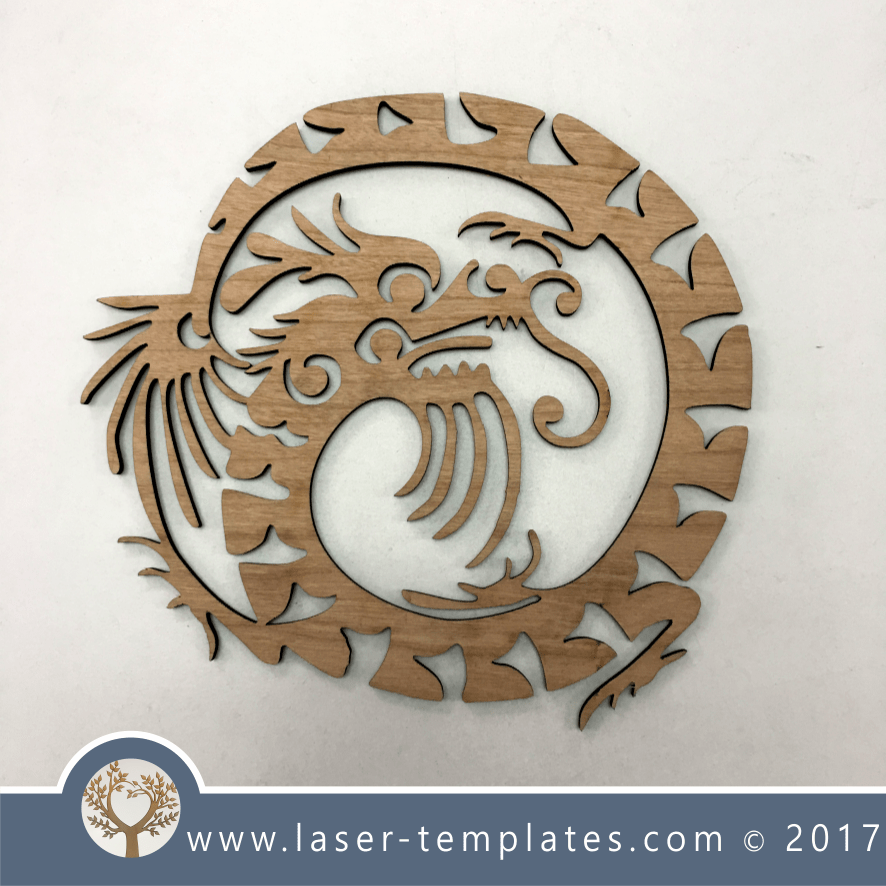 Laser Cut Template Dragon 1, Download Laser Ready Vector Designs ...