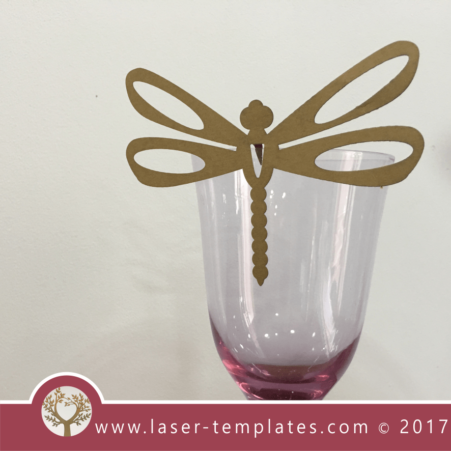 Laser Cut Dragonfly Glass Tag Template, Download Vector Designs ...