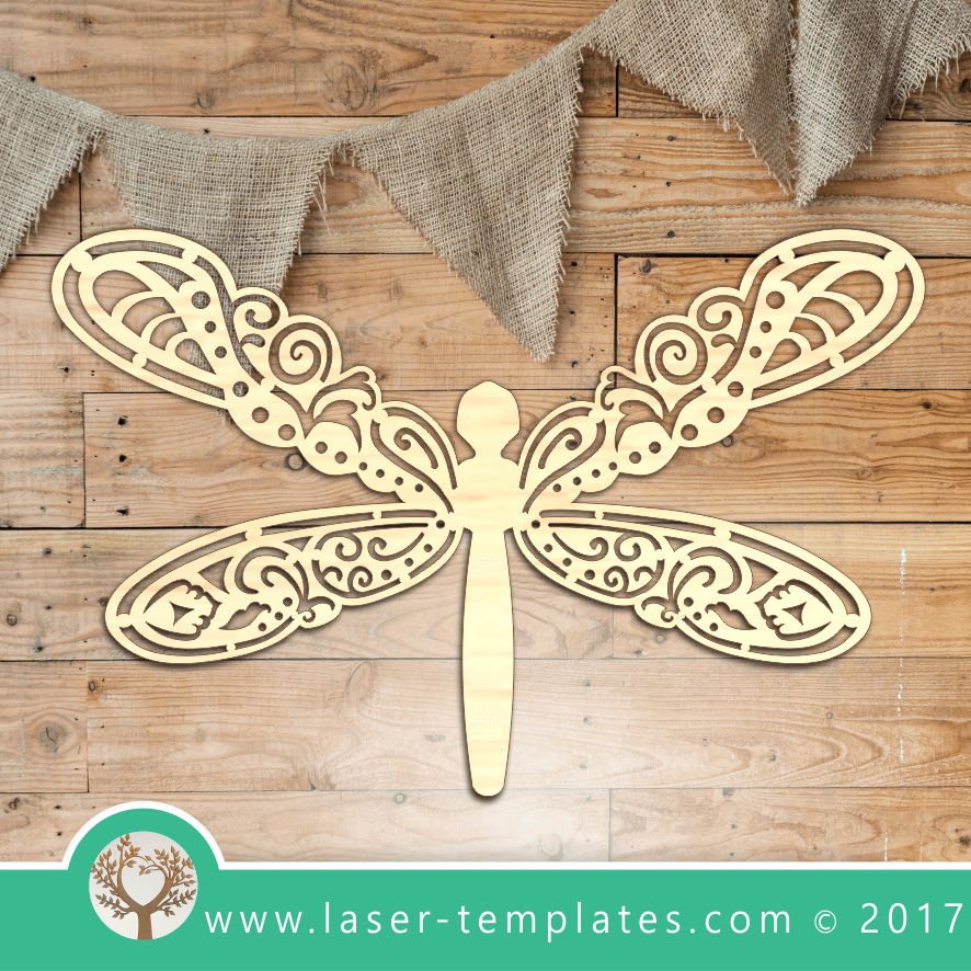 Laser Cut Dragonfly Template, Download Laser Ready Vector Designs ...