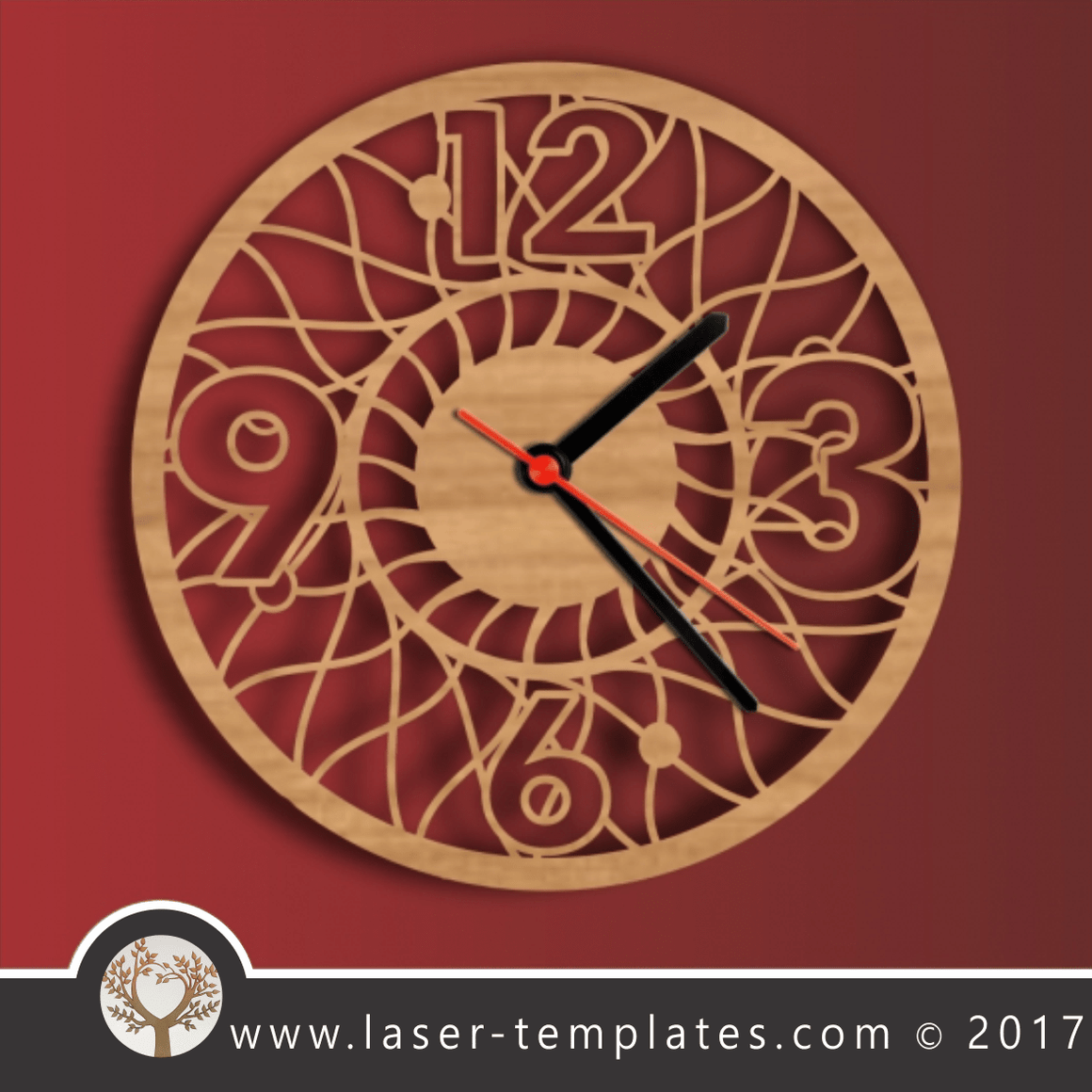 Laser cut template, wall clock, dream catcher design. Online template ...