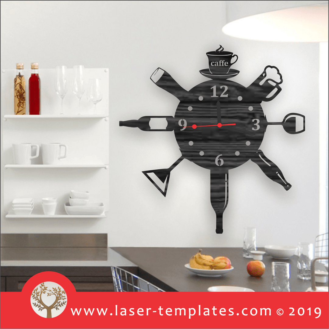 Laser cut template for Drinks Clock – Laser Ready Templates