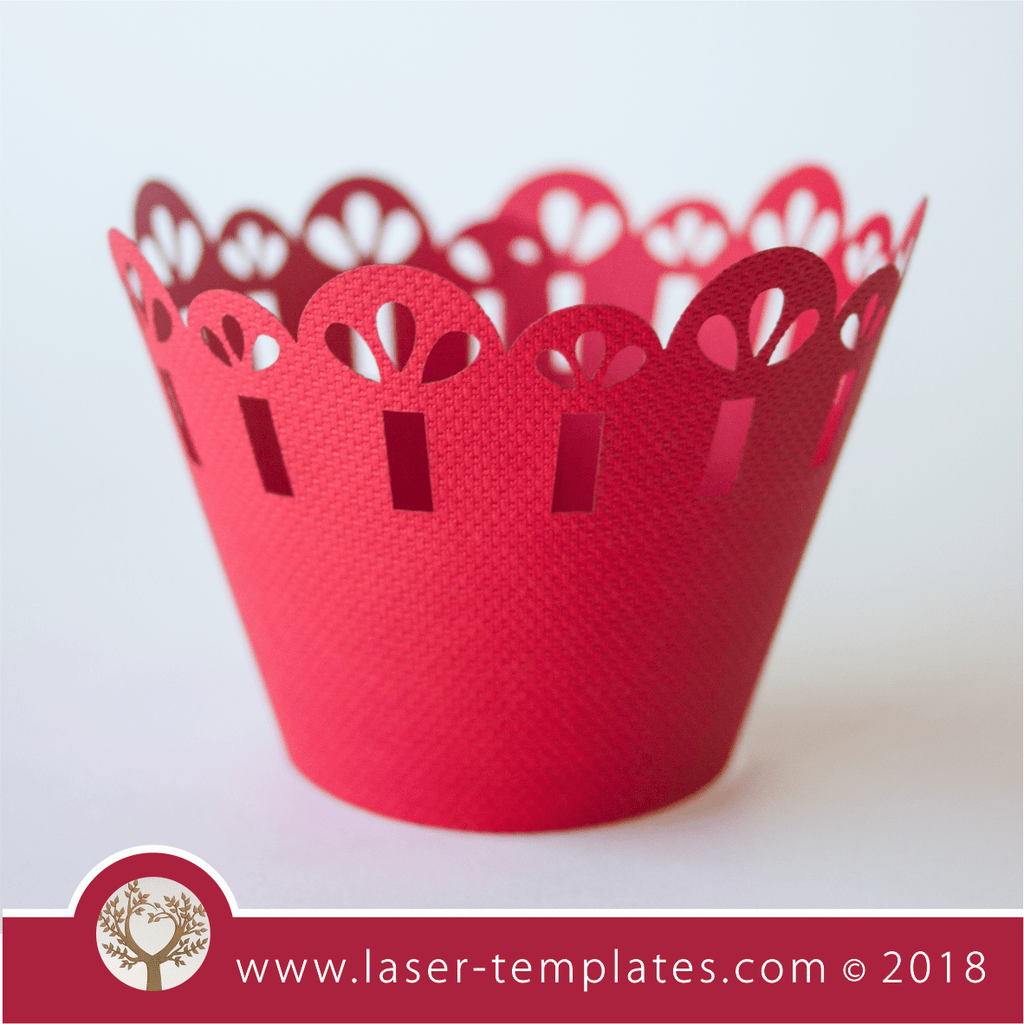 Cupcake Wrapper Template Vector