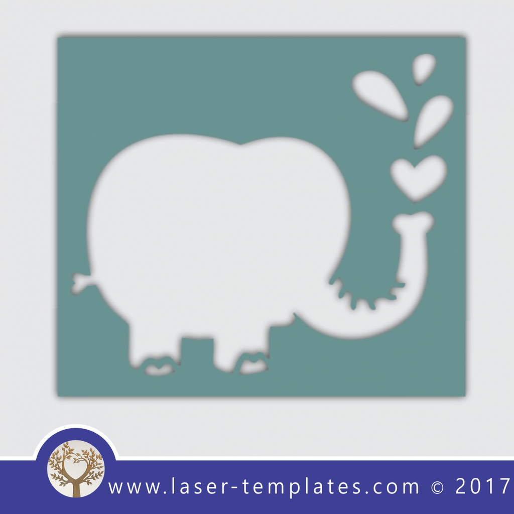 Elephant template, online laser cut design store. Download Vector ...