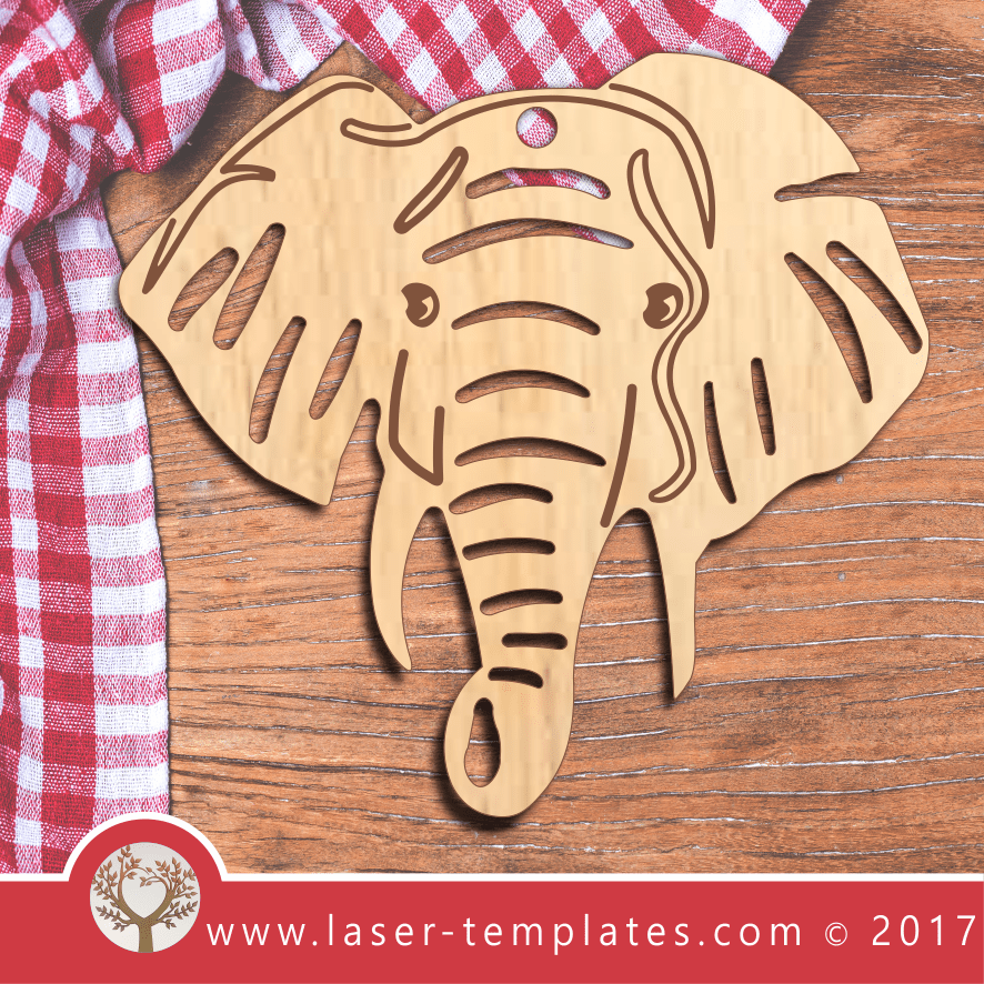 Laser Cut Elephant Head Template, Download Laser Ready Vector Designs ...