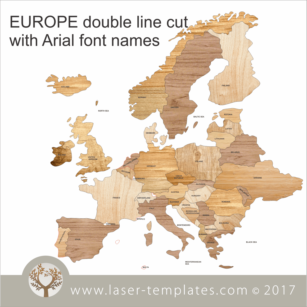 Laser cut Map of Europe template, search 1000's of design patterns ...