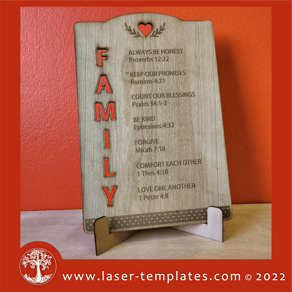 Family Sign – Laser Ready Templates