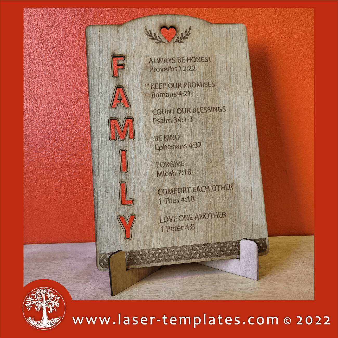 Family Sign – Laser Ready Templates