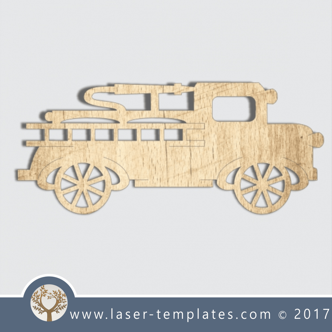Fire truck template,online vector design store for laser cut templates ...