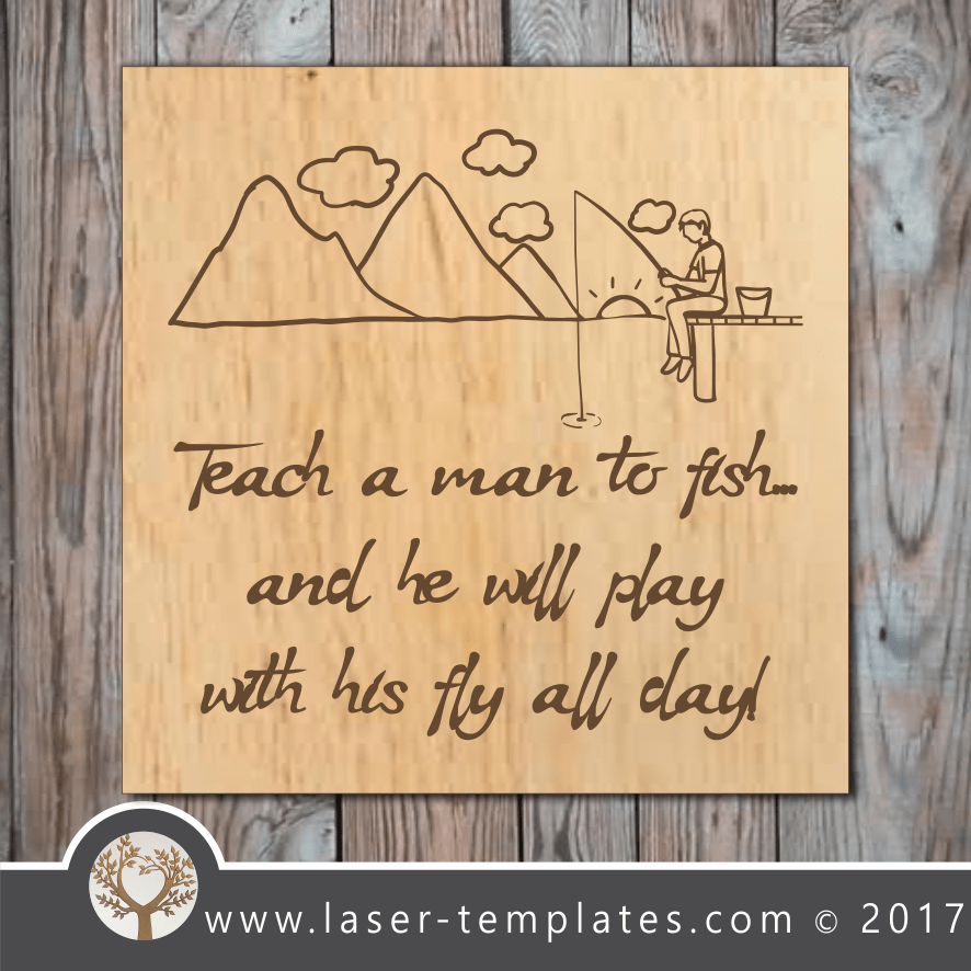 Laser Cut Fishing Wall Art Template, Download Vector Designs Online ...
