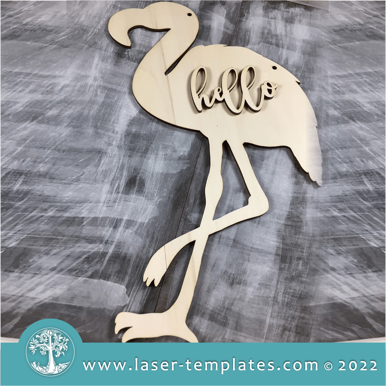 Flamingo Sign – Laser Ready Templates