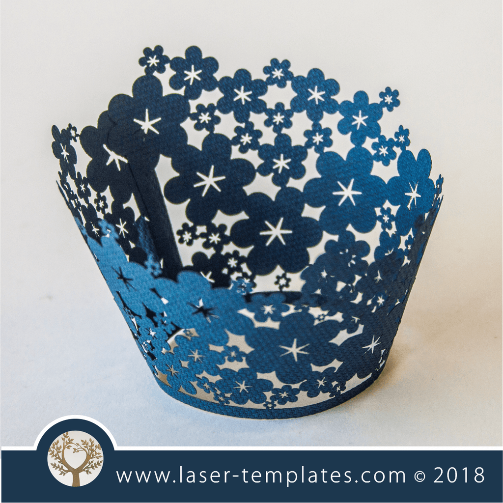 Cupcake Wrapper Template Vector