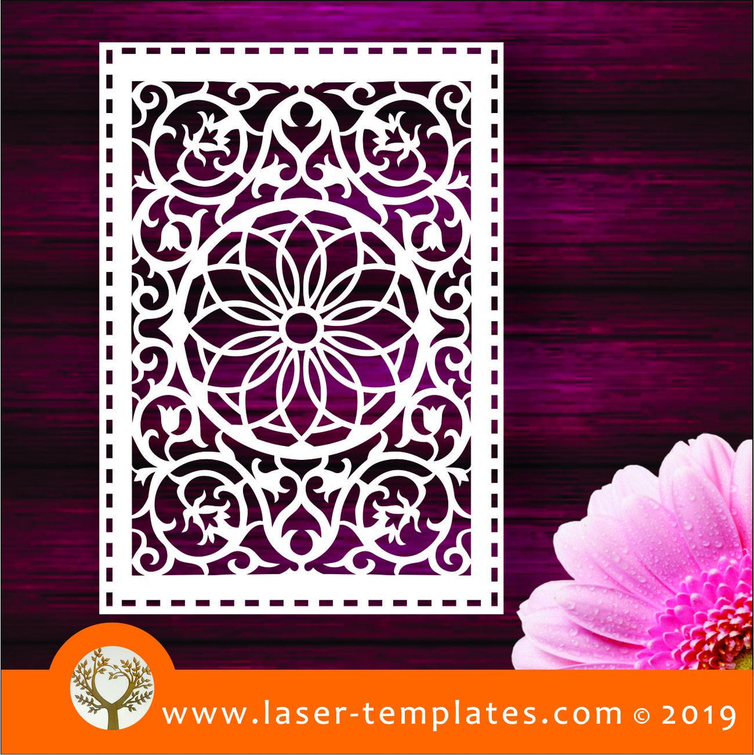 Laser cut template for Flower Pattern – Laser Ready Templates