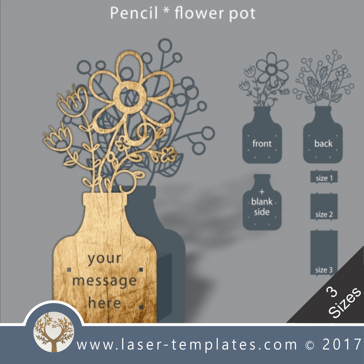 Laser Cut Flower Pot and Vase Designs – Laser Ready Templates