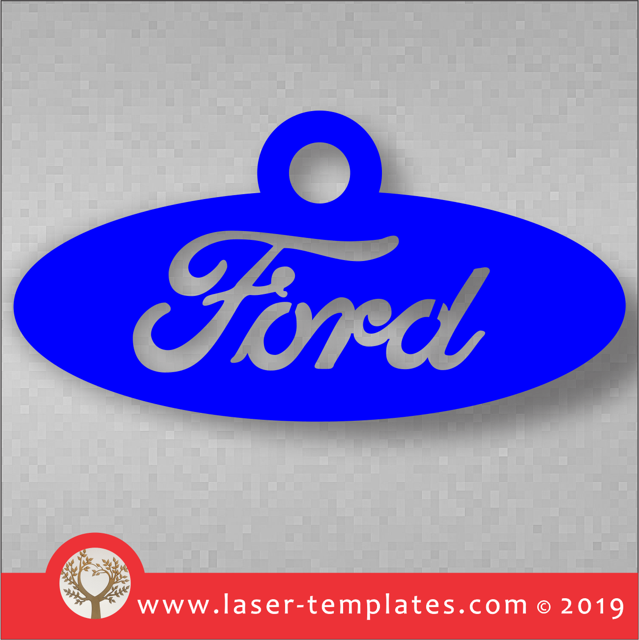 Laser cut template for Ford Key Ring – Laser Ready Templates