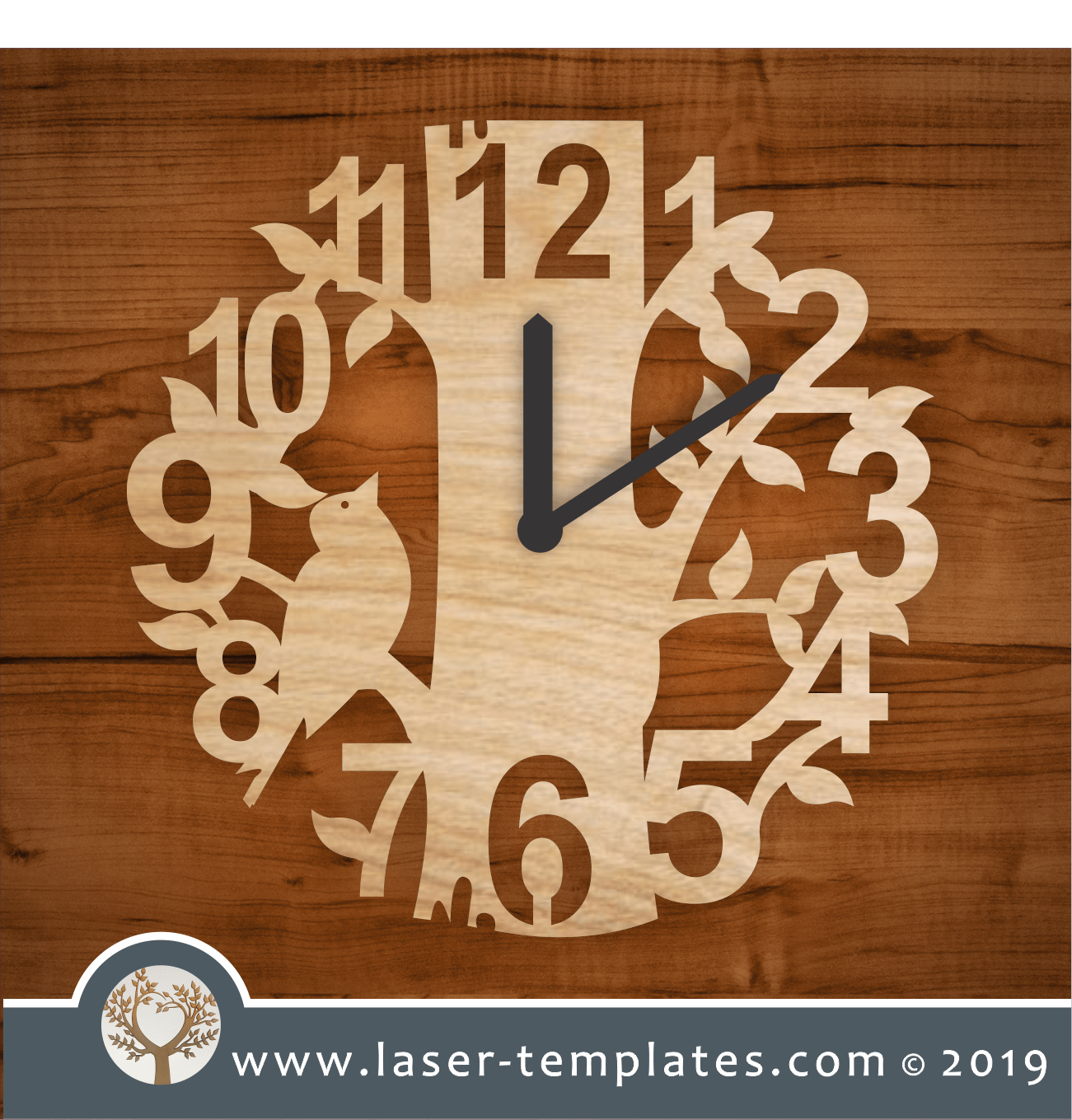 laser cutting templates Forest Clock – Laser Ready Templates