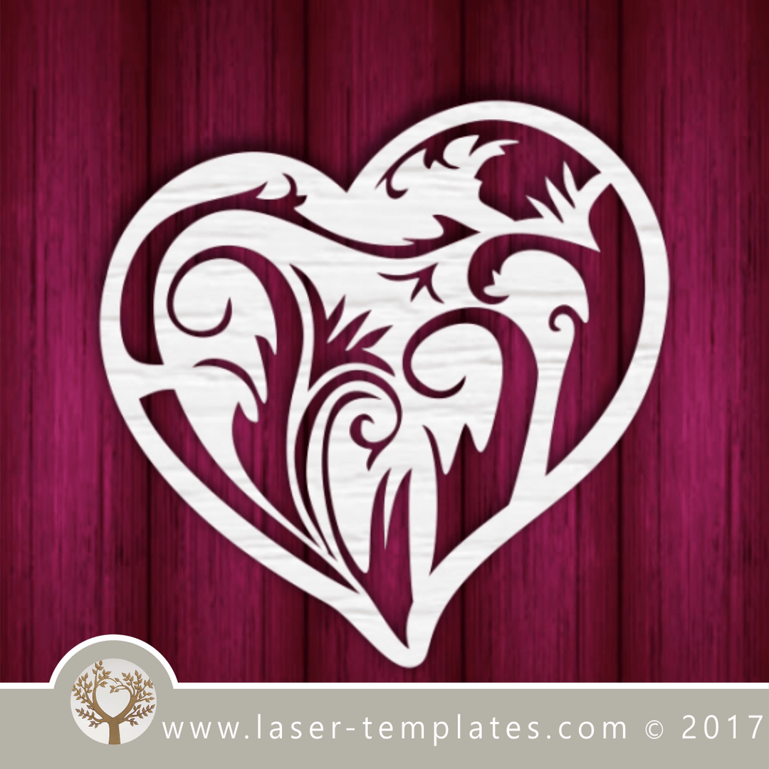 Heart template laser cut online store, free vector designs every day ...