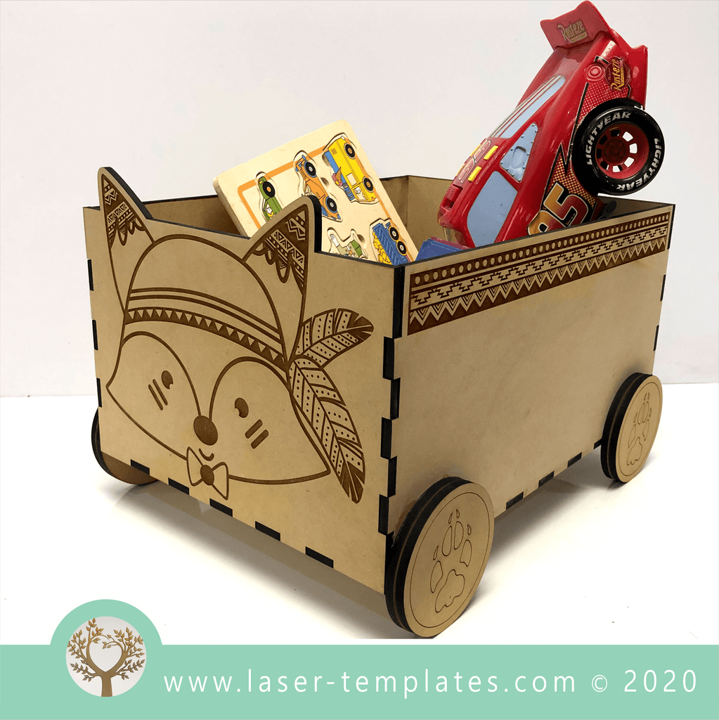 Laser Cut Ready Fox Toy Box Vector File – Laser Ready Templates