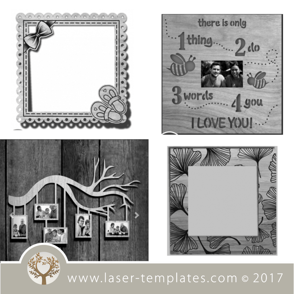 FREE PDF Photo frames, borders laser cut template file. – Laser Ready ...