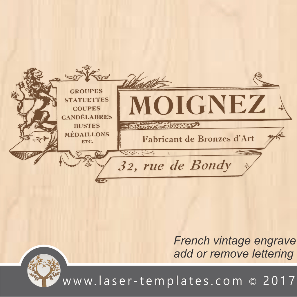 French hand drawn template, vector design. Online store. – Laser Ready ...