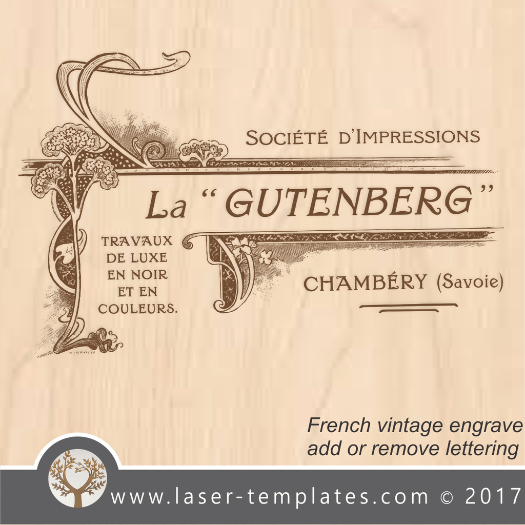 French hand drawn template, vector design. Online store. – Laser Ready ...