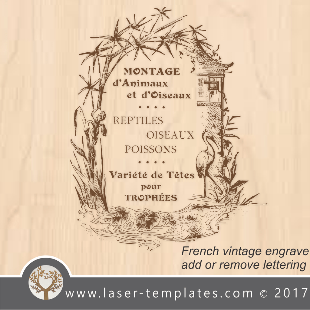 French hand drawn template, vector design. Online store. – Laser Ready ...