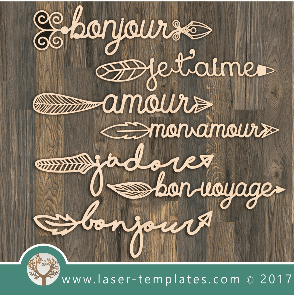 Laser cut word-arrow templates. Online pattern store. Free vectors ...