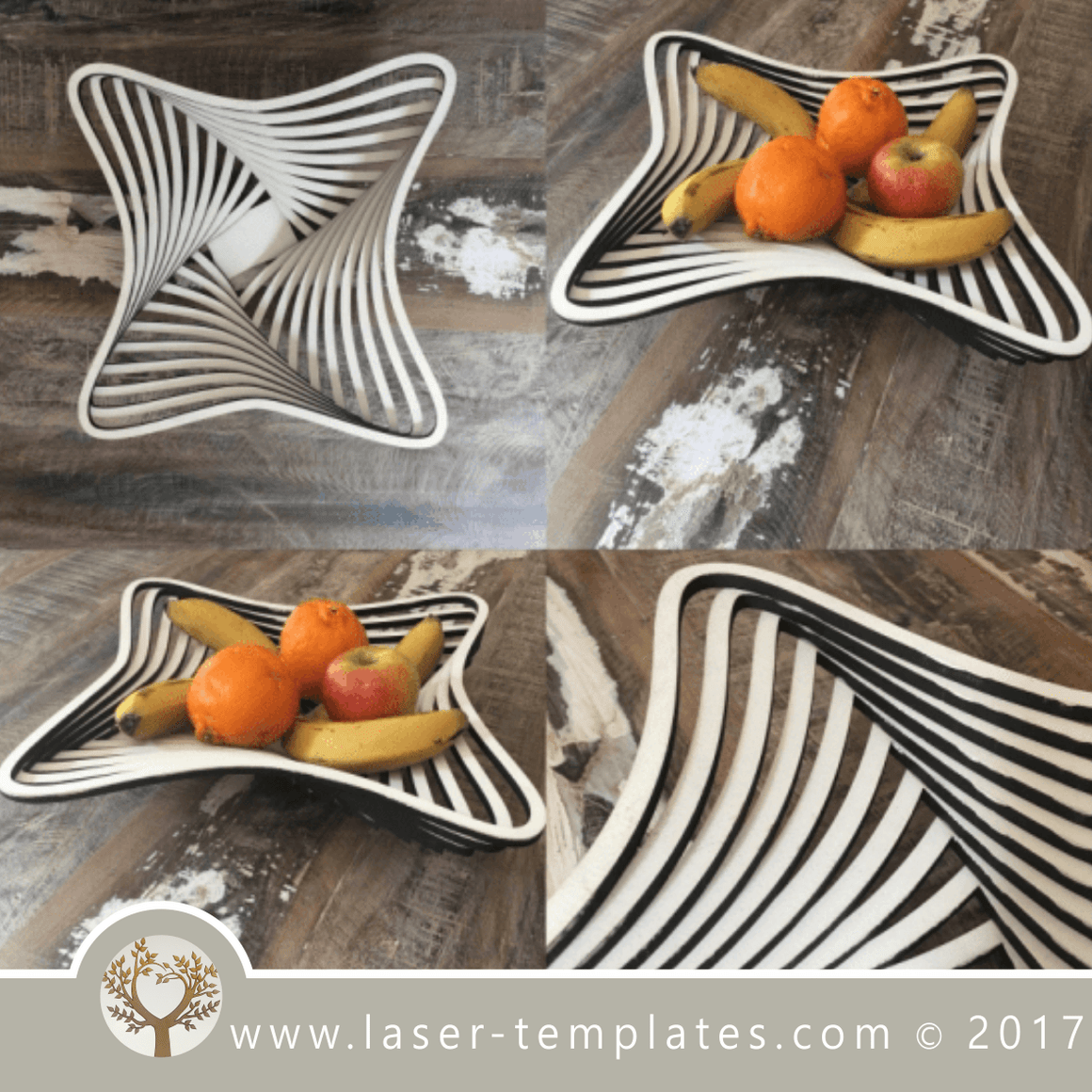 Fruit bowl laser cut template. Download vector design file. – Laser ...