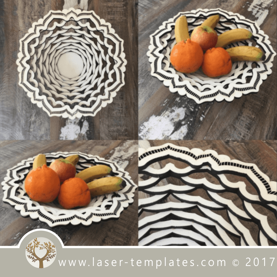 Fruit bowl laser cut template. Download vector design file. – Laser ...