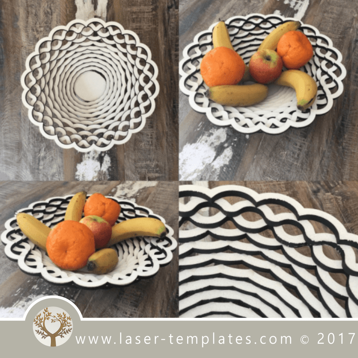 Fruit bowl laser cut template. Download vector design file. – Laser ...