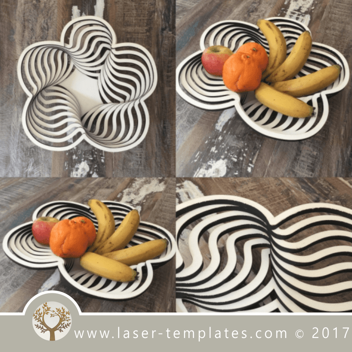 Fruit bowl laser cut template. Download vector design file. – Laser ...