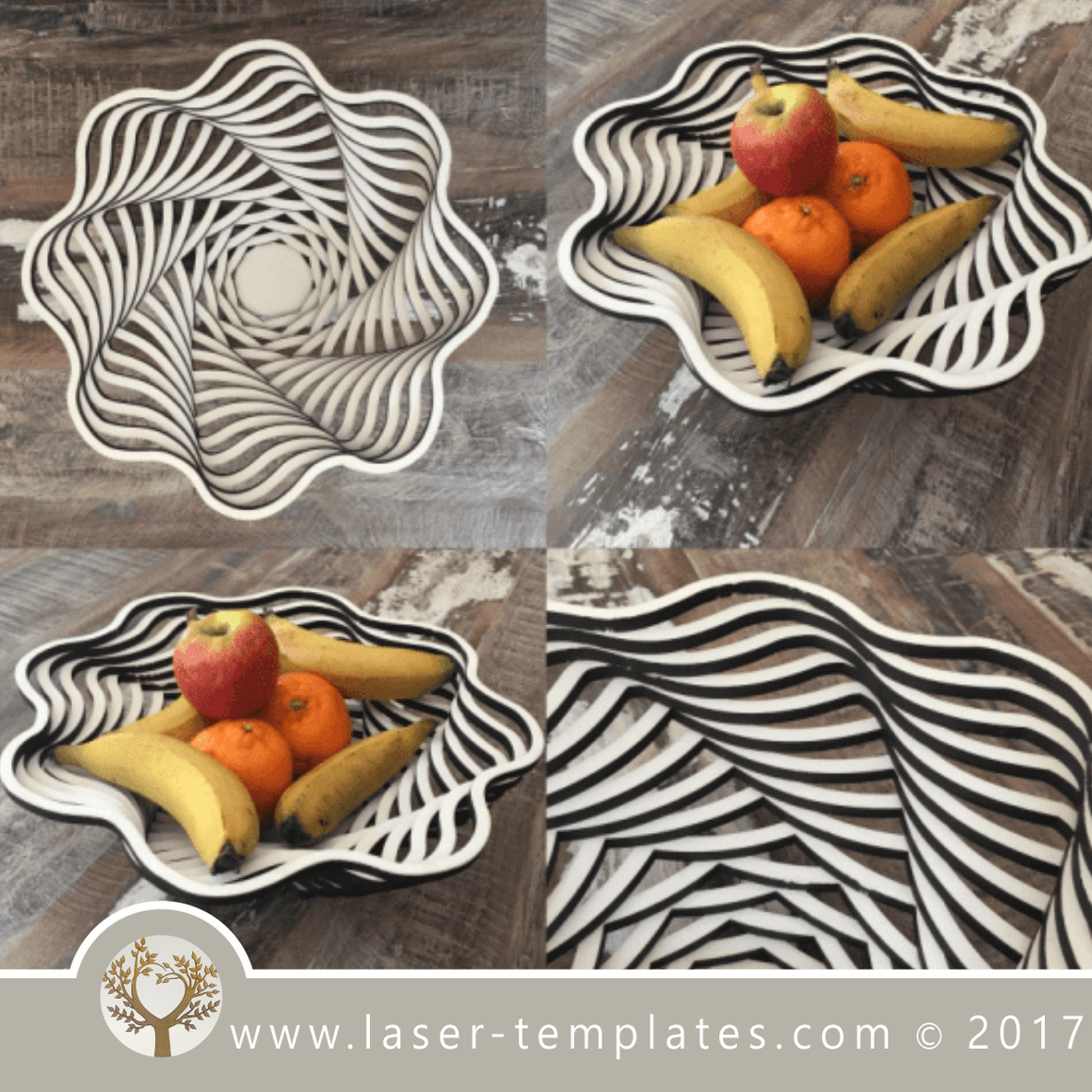Fruit bowl laser cut template. Download vector design file. – Laser ...